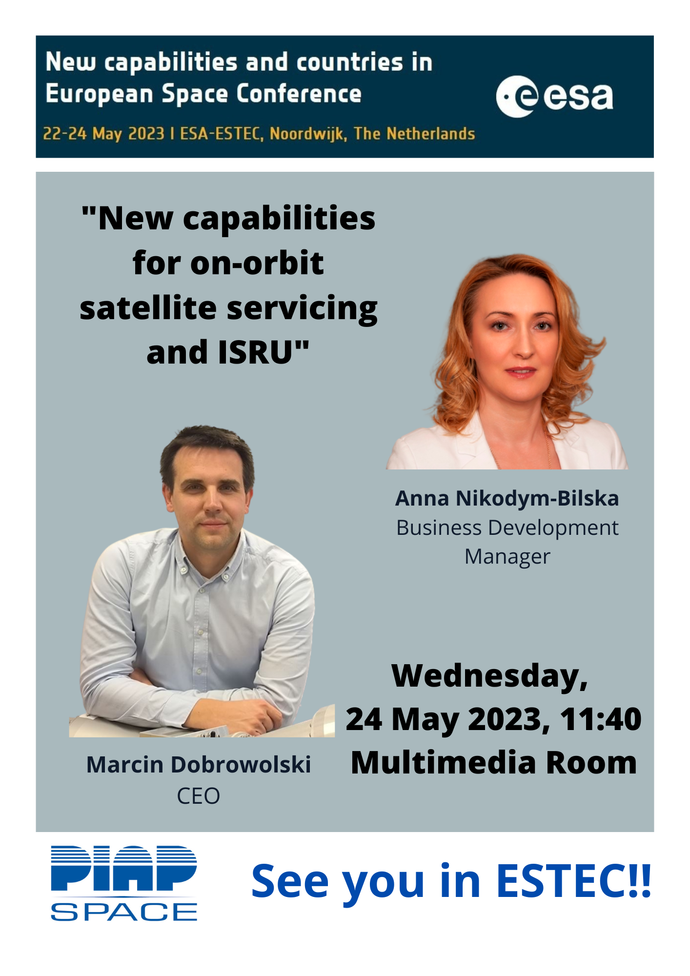 New capabilities and countries in European Space Conference - PIAP Space